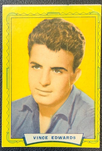 Vince Edwards Actor 1958 Film Stars Idolos Da Tela Brazil Card Dr. Ben ...