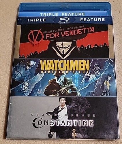 V for Vendetta / Watchmen / Constantine (Blu-ray) w/Slipcover, Triple ...