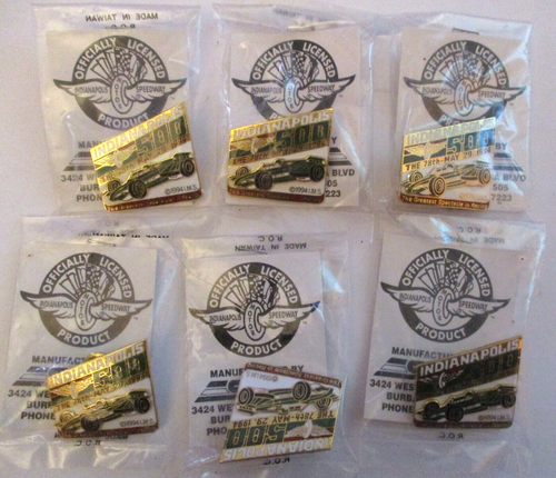 6 NOS VINTAGE 1994 OFFICIALLY LICENSED INDIANAPOLIS 500 INDY RACE CAR ...
