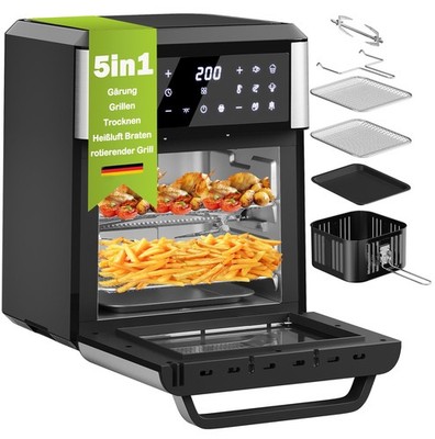 1800W Heißluftfritteuse Heissluft Friteuse Fritteuse 12L Airfryer Mini ...