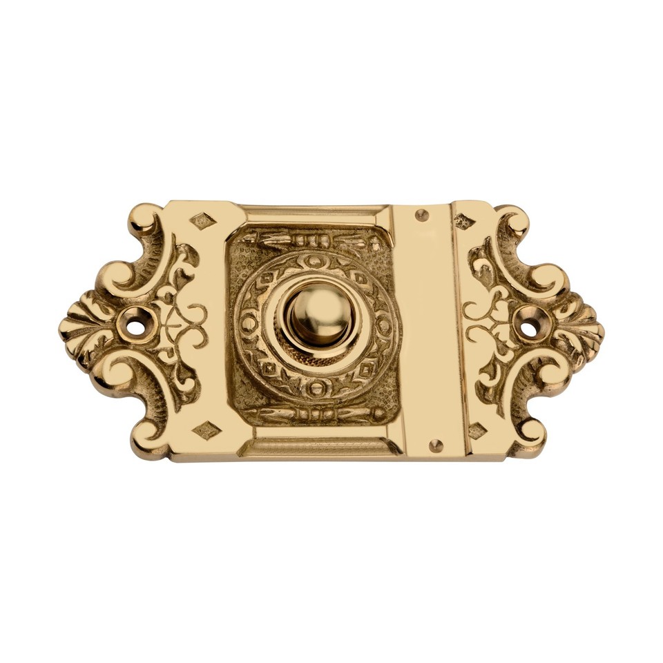 Vintage Solid Brass Door Bell Push Button – Ornate Victorian Style ...