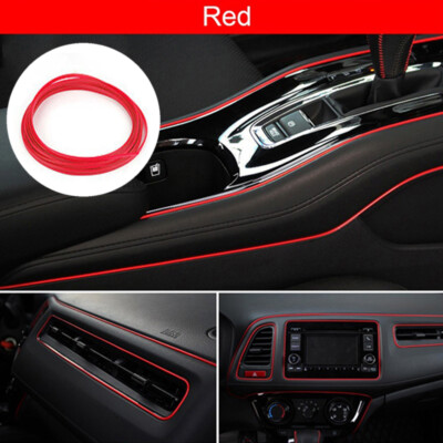 5M Universal Red Edge Gap Line Decoration Car Interior Accessories ...