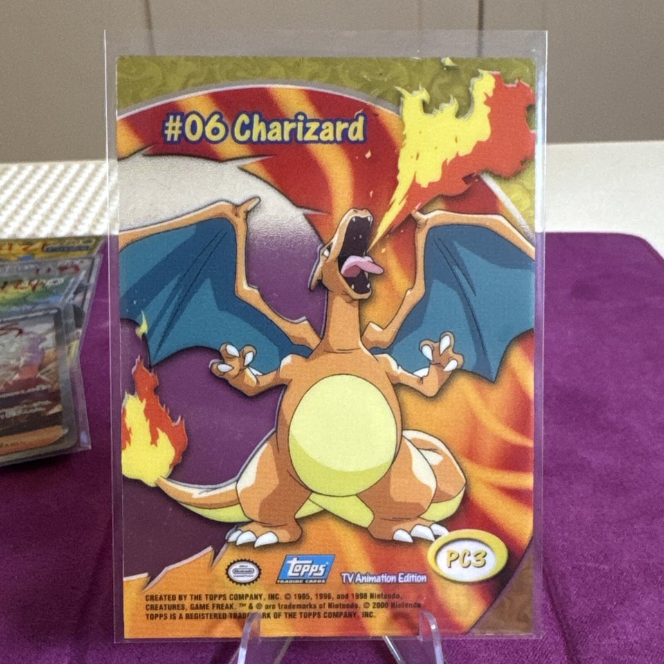 Pokemon Topps Tv Animation Charizard PC3 Clear Card Rare 2000 Vintage ...
