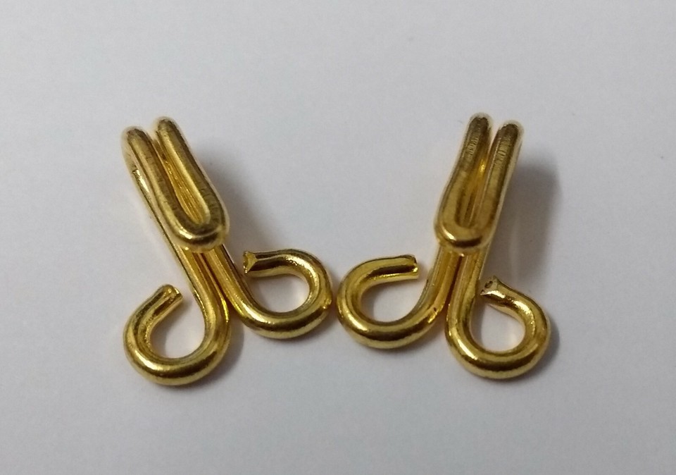 Aiguillette Pipe Cord Chain & Snipe Hooks Gold /Brass Coloured X4 STD82 ...