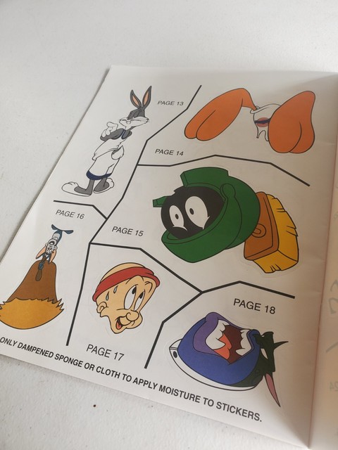 Space Jam Landoll's Secret Stuff Complete Sticker Book 1996 Michael ...