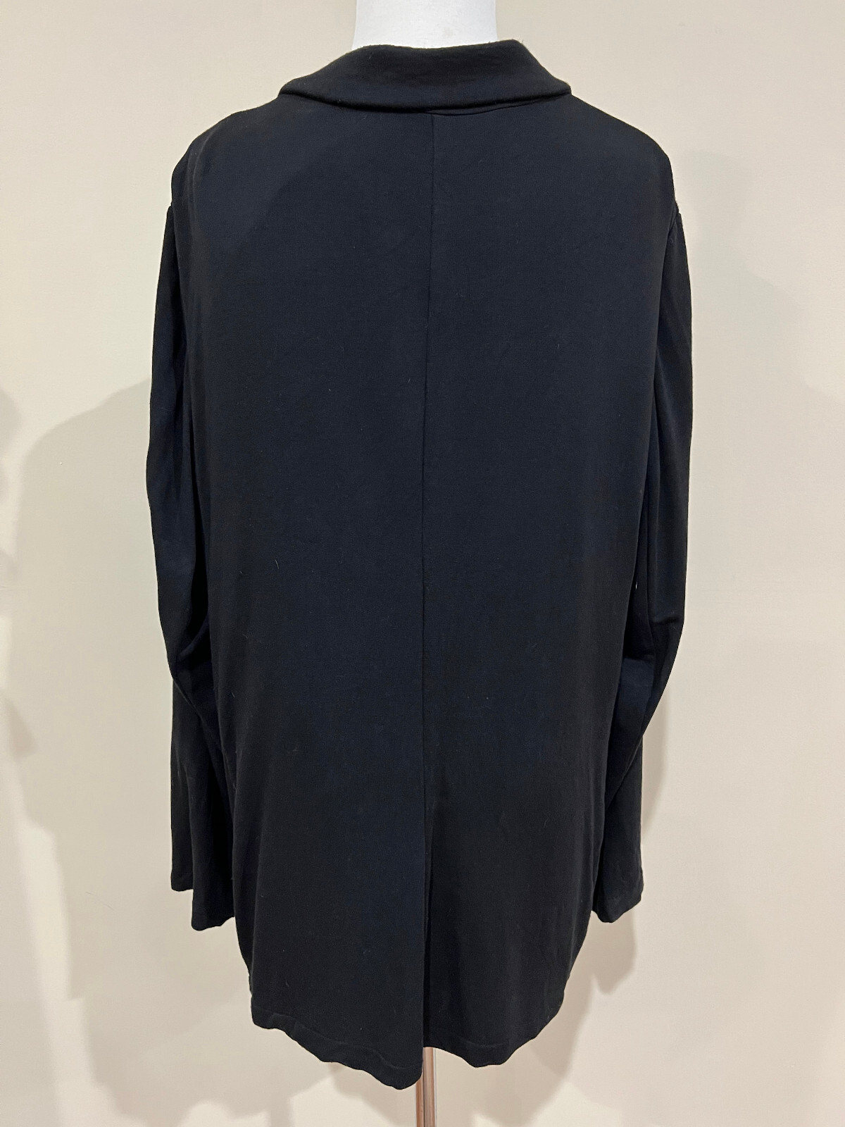 MAGASCHONI Woman One-Button Cardigan Topper Blazer Jacket Black Jersey ...