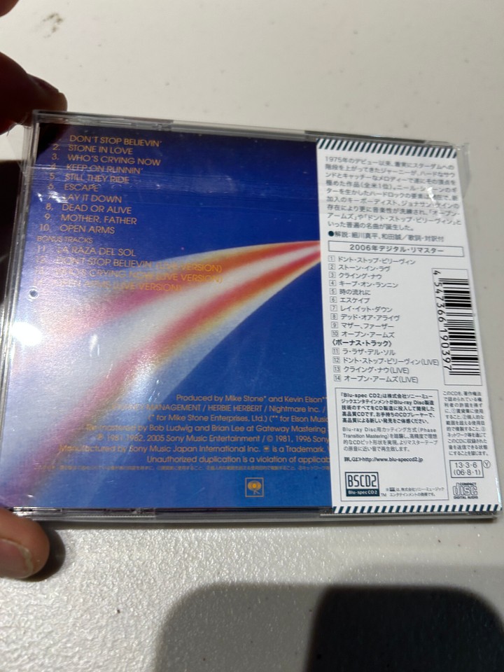 Journey CD(BSCD2) "Escape" 4 Bonus Live Tracks JAPAN EDITION OBI ...