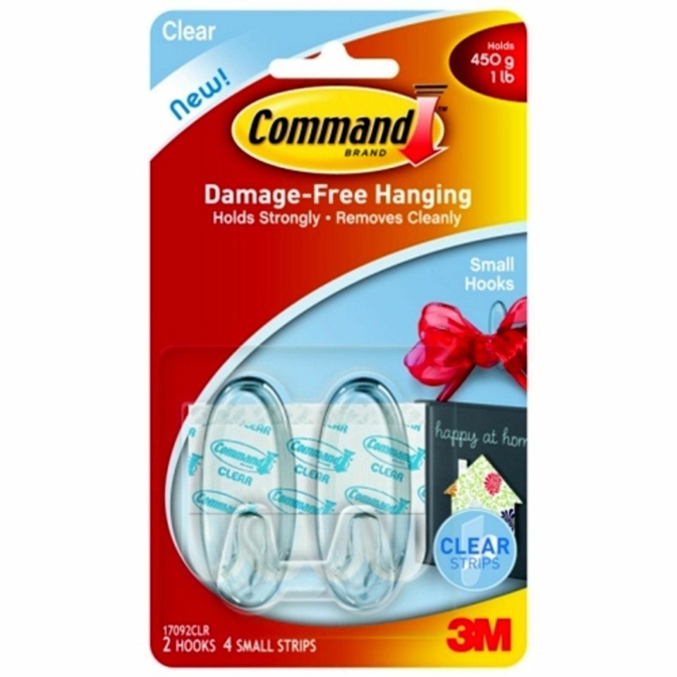 Command Hooks Decorating Clips Self-Adhesive Strips Wall Hanging Fairy ...