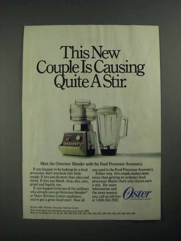 1987 Oster Ad - Osterizer Blender with Food Processor Accessory | eBay