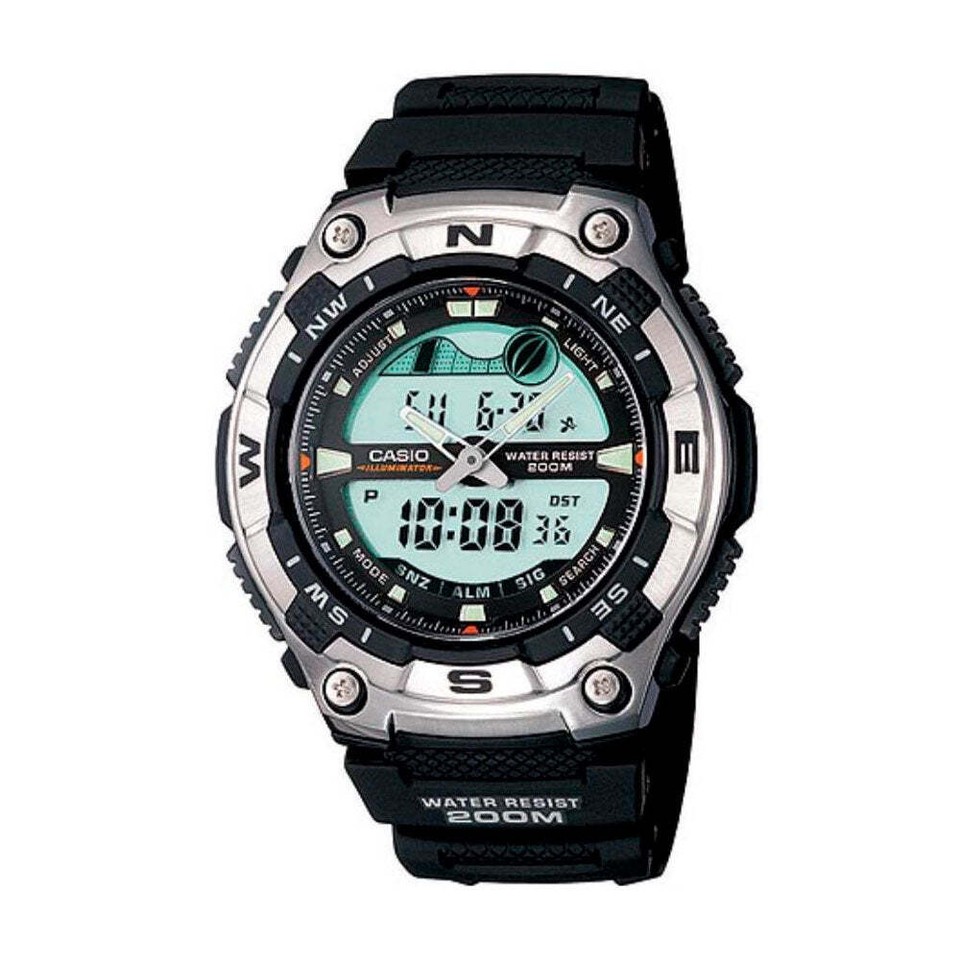 Casio AQW-100-1AV Mens Analog Digital Sports Watch TIDE GRAPH World ...
