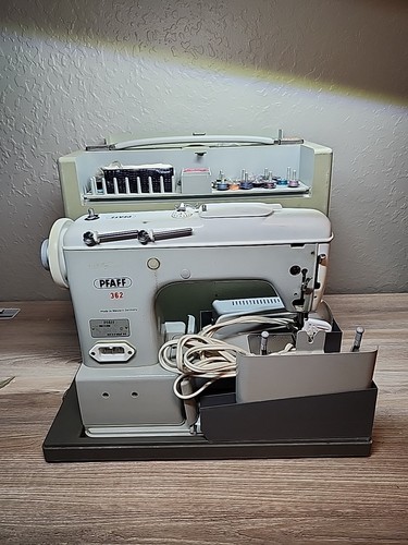 PFAFF 362 Vintage Sewing Machine Western Germany With Pedal Extension ...