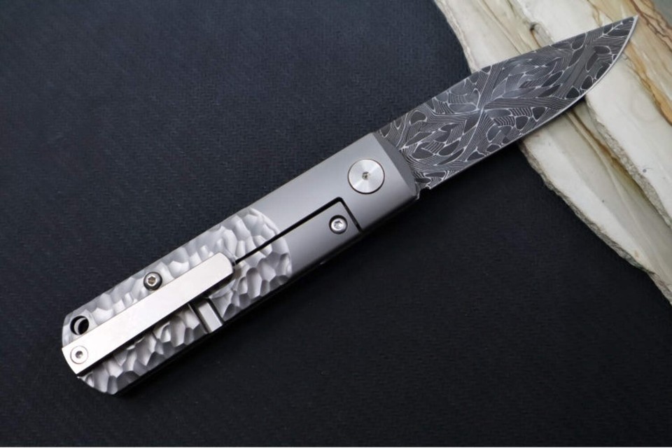 Boker BRLW Meterite Damascus - Non-stainless Meteorite Damascus Blade ...
