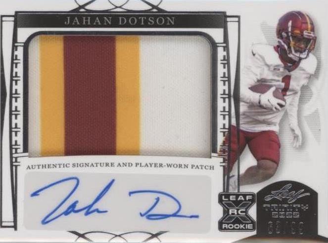 2022 Leaf Trinity - Patch Auto Jahan Dotson #PA-JD3 Silver /99 (AU, MEM ...