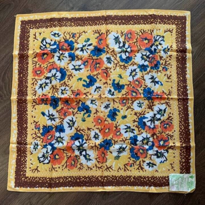 UNISEX SHAWL GIFT SCARF BANDANA FLORAL VINTAGE SOVIET BABUSHKA USSR ...