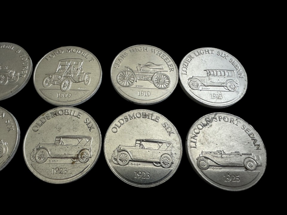10 Sunoco Antique Car Coin Tokens Series 1 Ford Model T Oldsmobile ...