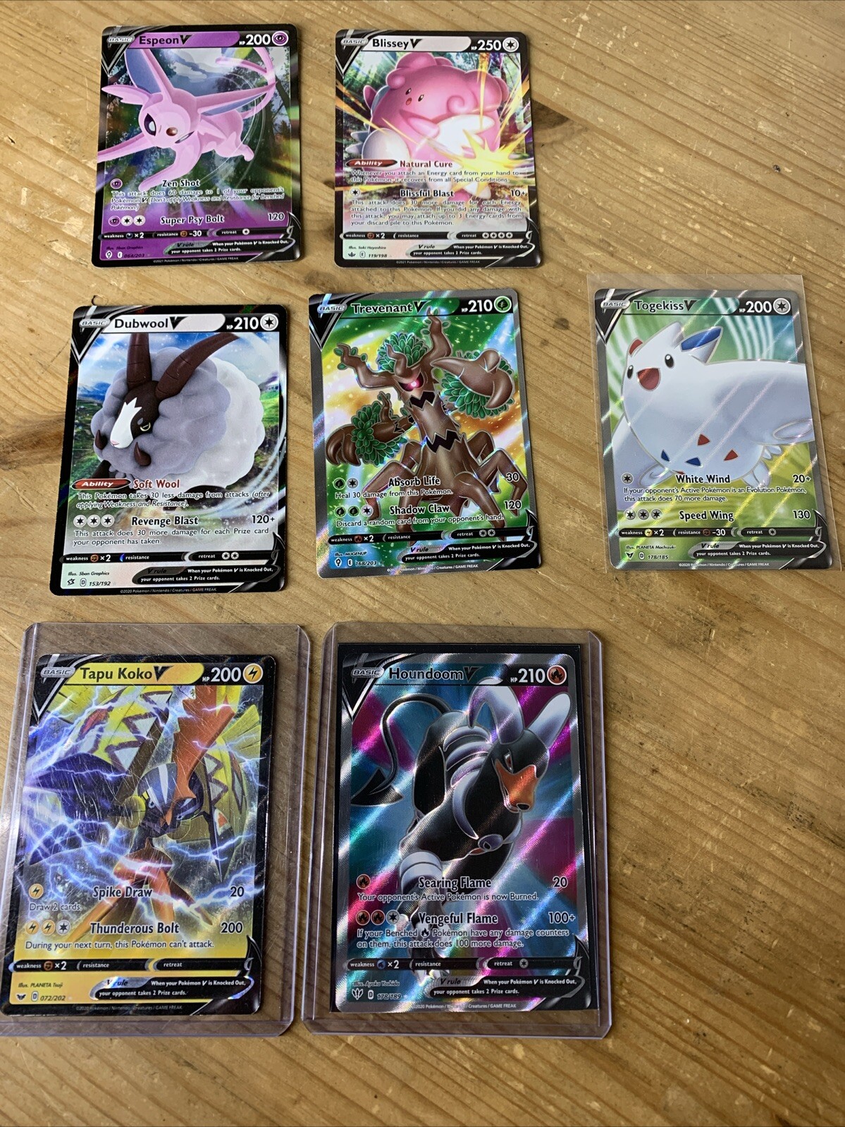 Pokemon TCG Various Cards Lot Of 7 V Full Art Holo, RARE, Fast Shipping ...
