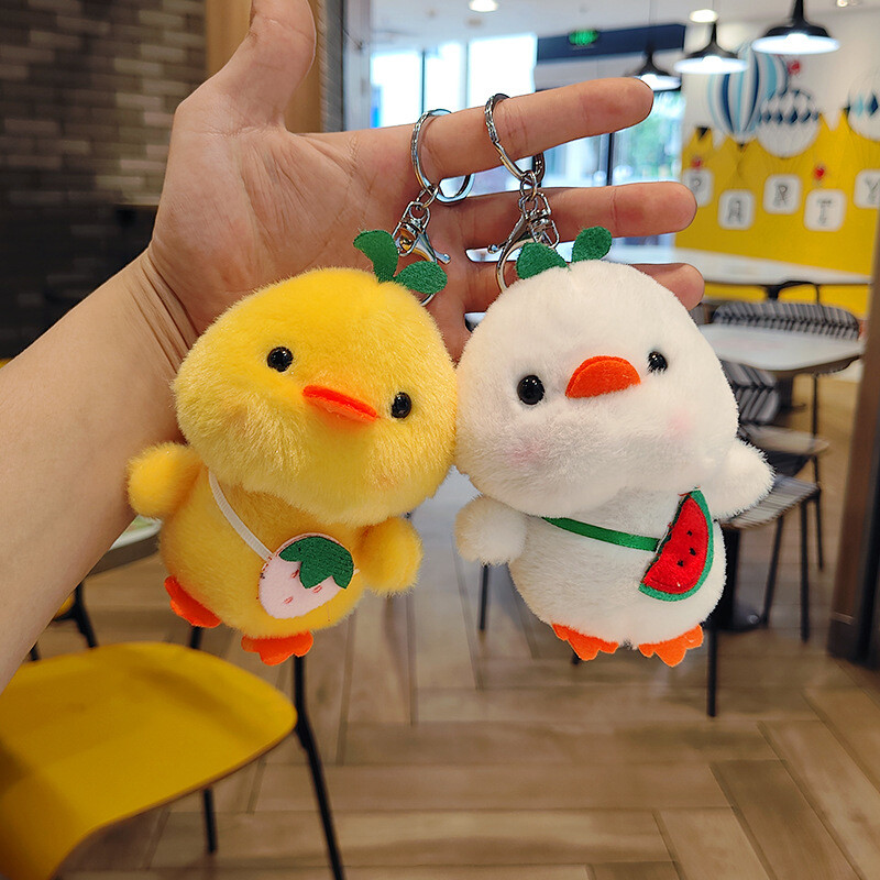 Fashion Plush Keychain Cute Duck Doll Soft Stuffed Keyring Bag Pendant ...