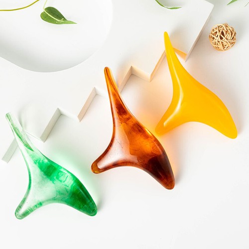 Amber Resin Wax Triangle Body Massager Gua Sha Acupuncture Shiatsu ...