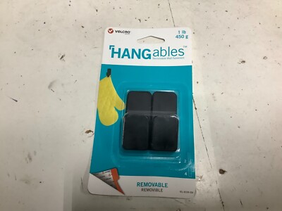 Velcro(R) Brand HANGables Removable Small Hook Black, Holds Up To 1lb 4 ...