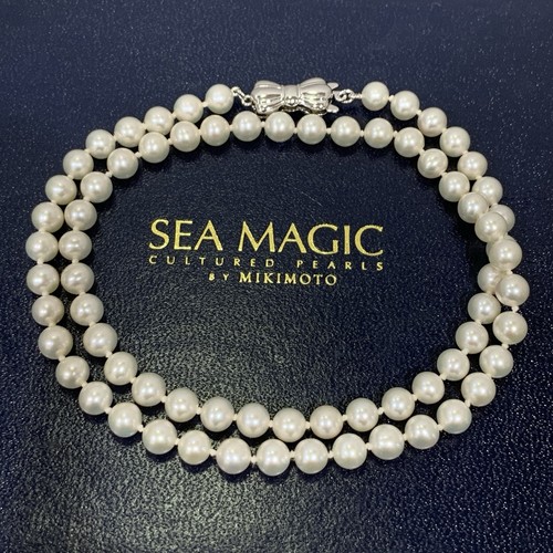 Mikimoto Sea Magic Blue Lagoon Pearl Necklace Cultured Strand 6mm White ...