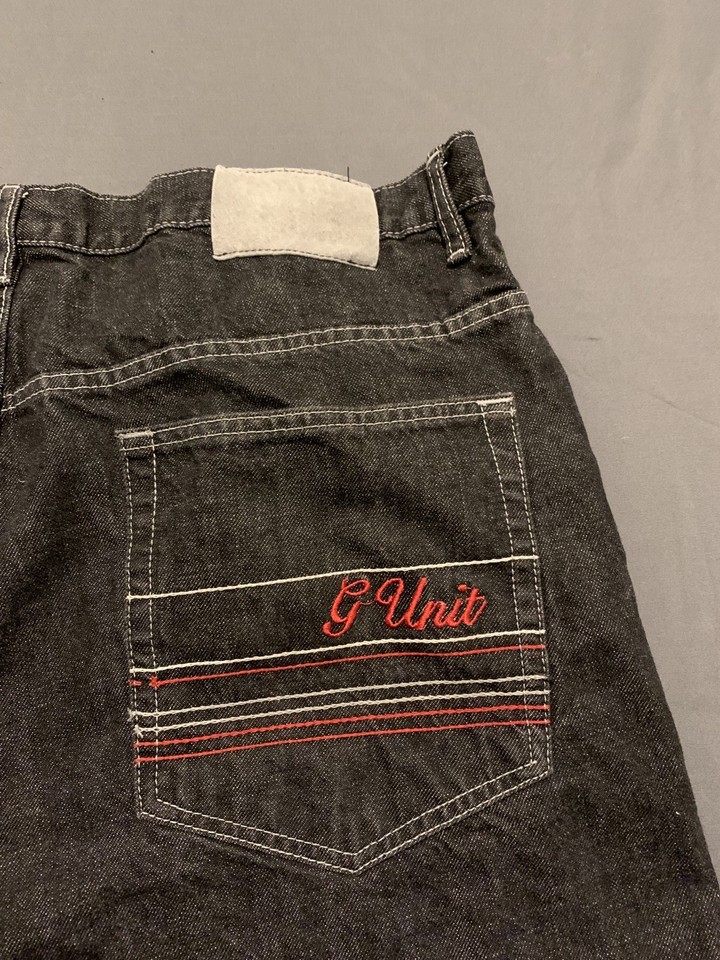 Vintage G-Unit Jeans Mens 40x34 Black 50 Cent Baggy Denim Pants Rap ...