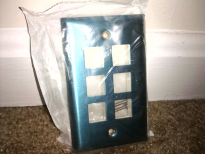 Belden CDT Networking 6-Port S/S SG Faceplate Keystone Style--AX102010 ...