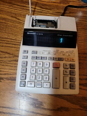 Sharp Digital Calculator Machine EL-1801P 12 Digit 2 Color Printer ...