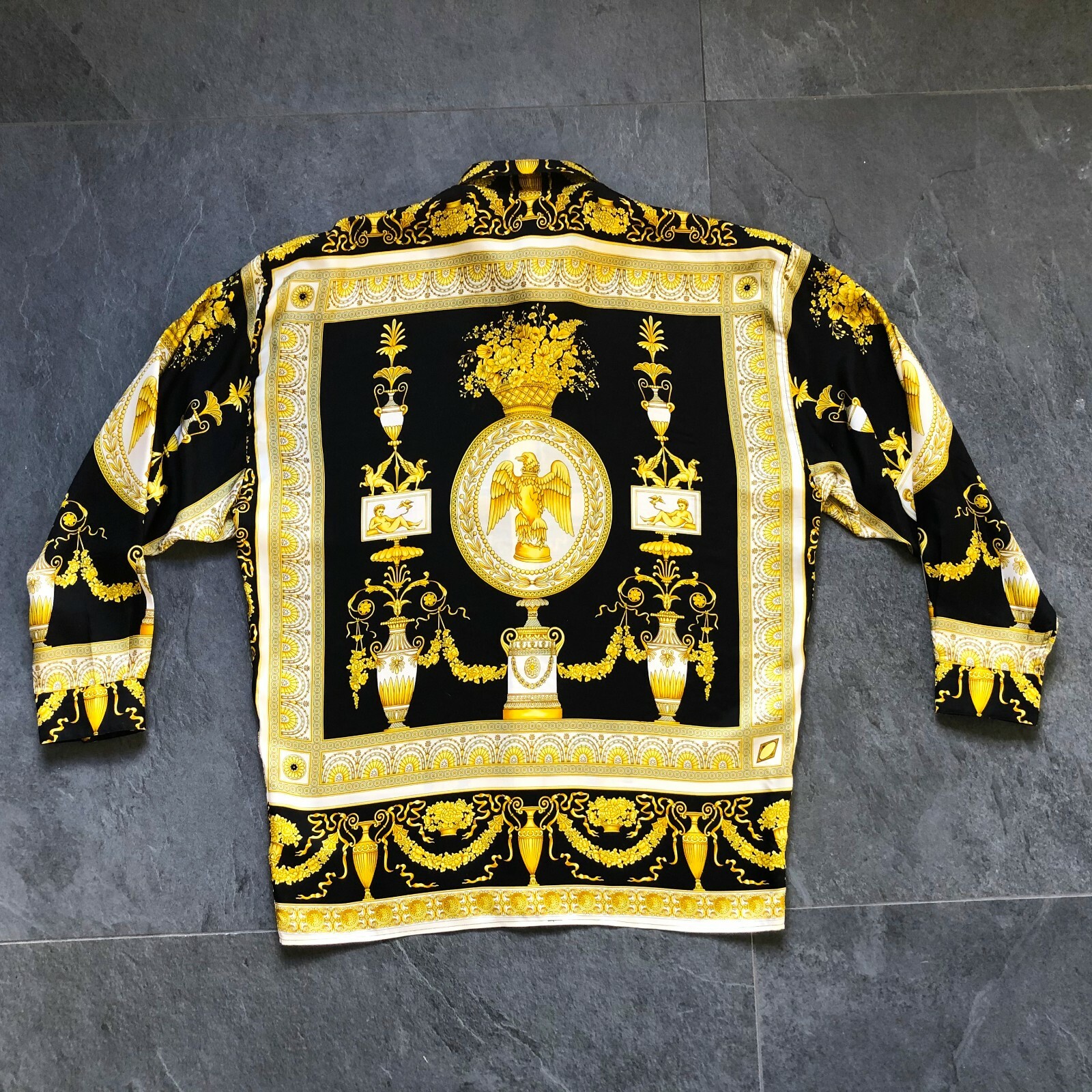 VERSACE CLASSIC V2 silk shirt Wild Signature with Eag… - Gem