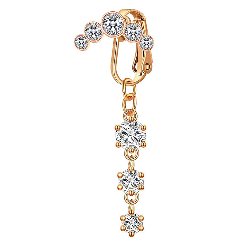 Fake Belly Piercing Clip On Umbilical Navel Fake Belly Button Ring Fake ...