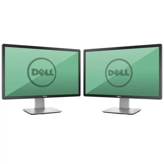 Dual DELL HP Monitor 22" 23" 24" FHD LED LCD 1080P HDMI GAMING OFFICE ...