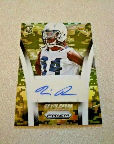 2014 Panini Prizm Rookie Camo Prizm Auto #AR-TR Tevin Reese Chargers ...