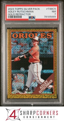 2023 TOPPS SILVER 1988 CHROME GOLD REFRACTOR #T88C5 ADLEY RUTSCHMAN ...