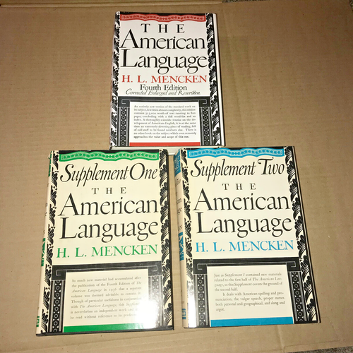 SET 3 The American Language H. L. Mencken 4th Edition Supplement 1 & 2 ...