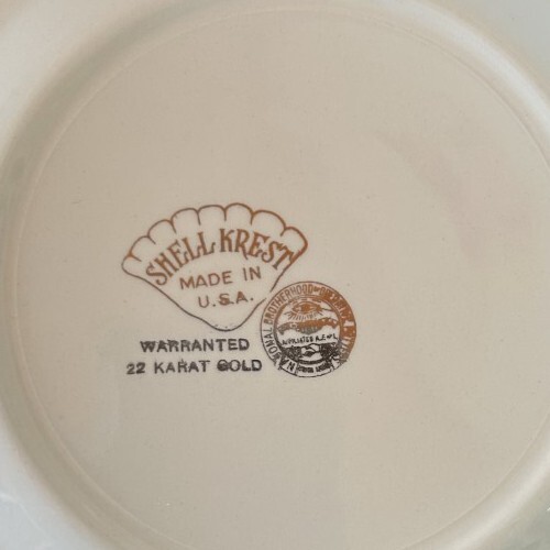 5 Shell Krest Plates Made in USA 22 k Gold 7 1/4" | eBay