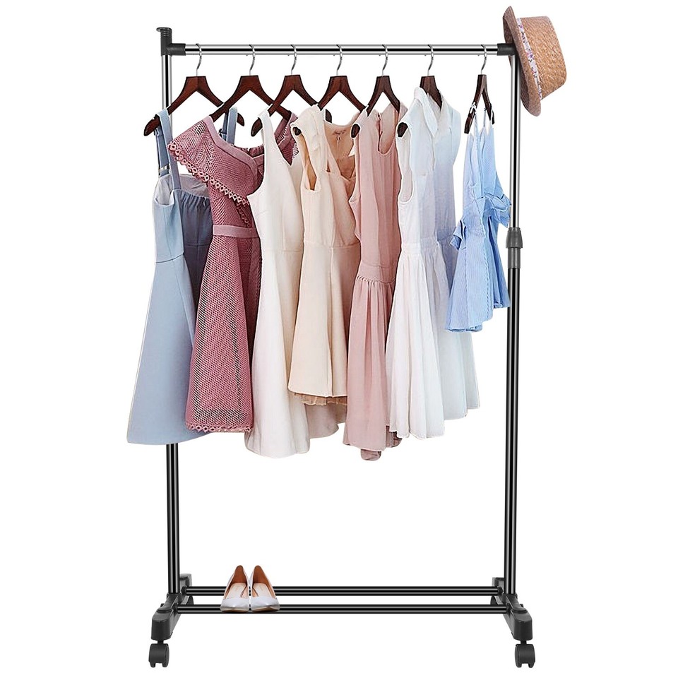 Portable Coat Rack Hanger Closet Organizer Jacket Stand Clothes Shelf ...