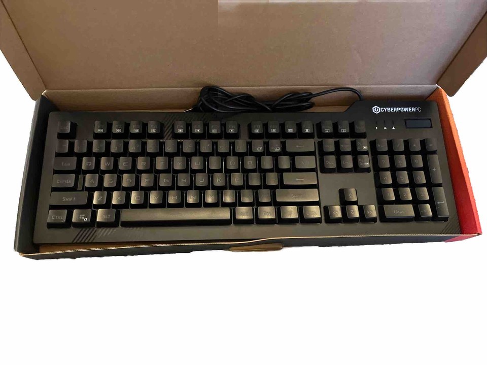 Cyberpower PC Play Ready 01 NOHI LED Wired Gaming Keyboard Black KB-161 ...