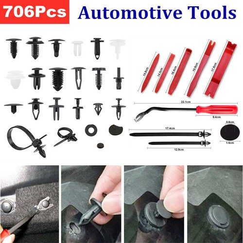 706PCS Clips Car Body Push Pin Fender Bumper Fasteners Rivet ...