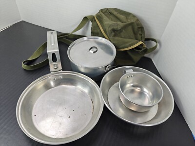 Vintage Boy Scouts of America Mess Kit Cooking Camping Set Canvas Bag ...