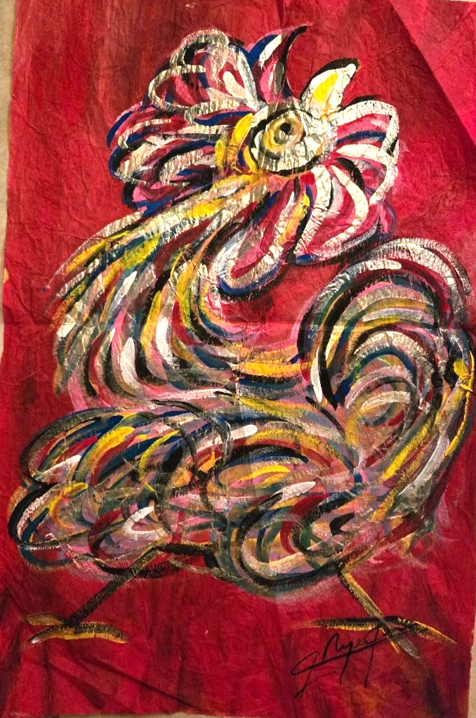 Chucho Reyes, Original Tempera Painting on Tissue Paper in Good ...