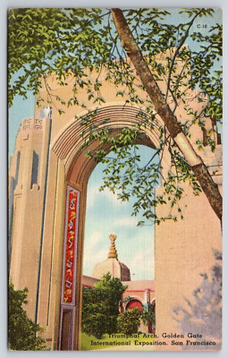 Triumphal Arch Golden Gate Intl Expo San Francisco CA Postcard UNP ...