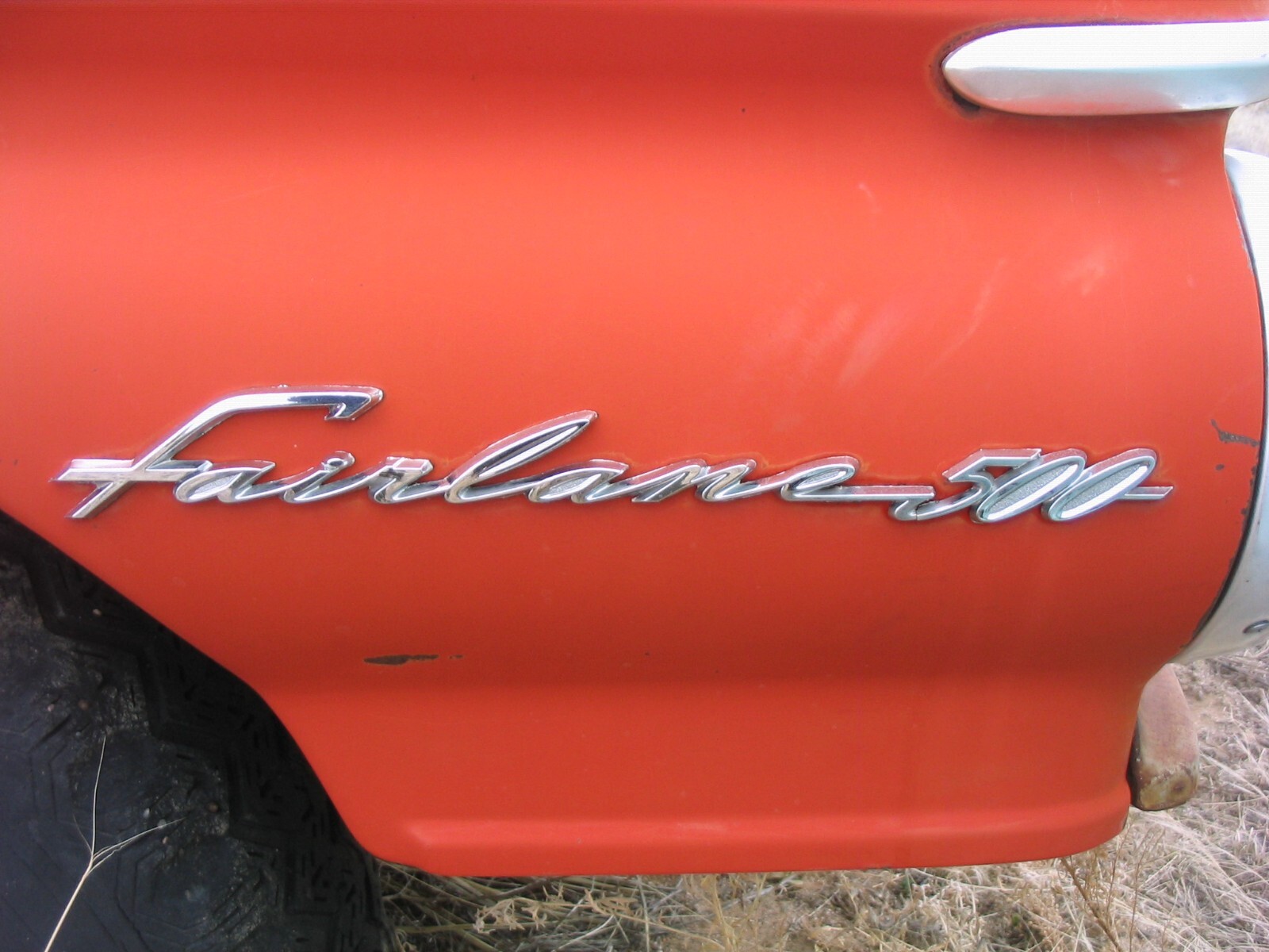 1961 FORD FAIRLANE 500 -- Fender SCRIPT EMBLEM BADGE LOGO -- Fair ...