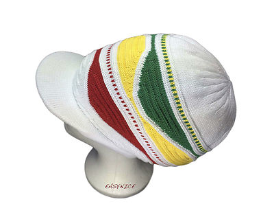 Rasta Hat Cap W RYG Rastafari Jamaica Negril Cool Running Irie Reggae ...