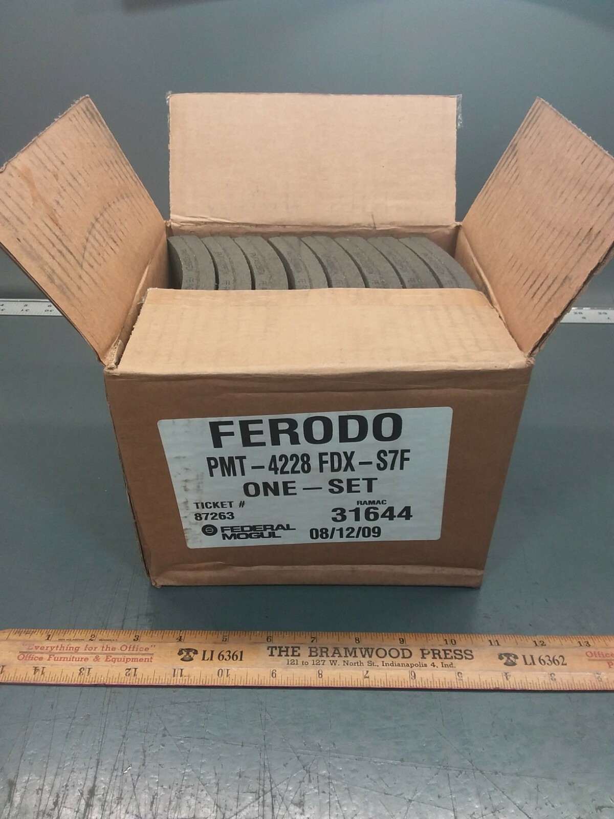 Federal Mogul Ferodo PMT-4228 FDX Brake Shoe Lining Block Set of8 ...