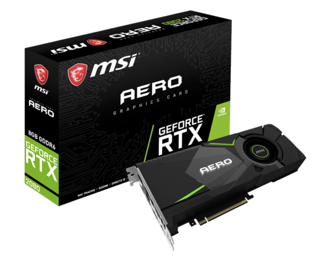 MSI NVIDIA GeForce RTX 2080 Aero 8GB GDDR6 Graphics Card (V372-001R ...
