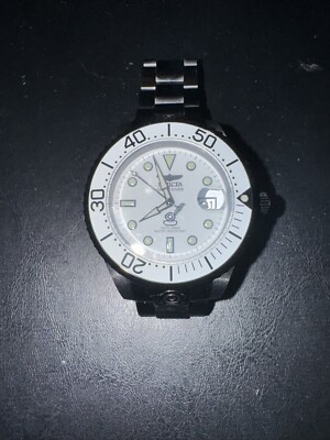 Invicta Grand Diver White Face Black Band Men's Watch - 22215 | eBay