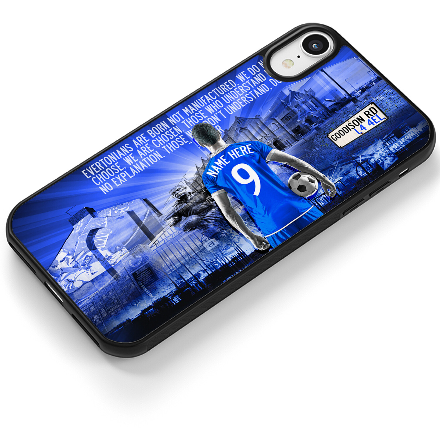 Personalised Everton iPhone Case Football Hard Phone Cover Retro Mens ...