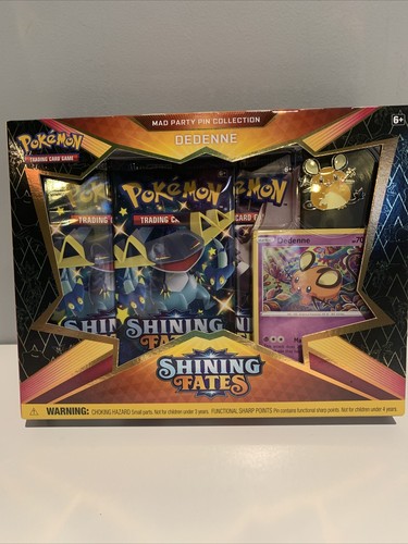 Pokémon TCG: Shining Fates Mad Party Pin Collections Box Dedenne ...
