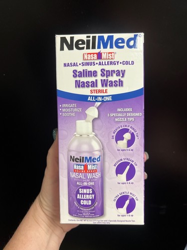 NEW NeilMed Nasal Mist Saline Spray Nasal Wash All in One 6.3 fl.oz Exp ...