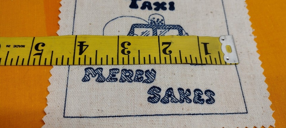 TIJUANA TAXI Vintage Cotton Canvas Square 70s Piece 4 Clothes Patching ...