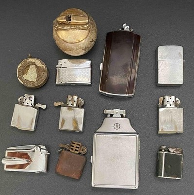 Lot of 11 Vintage LIGHTERS and Parts for Repair & parts Ronson, Trench ...